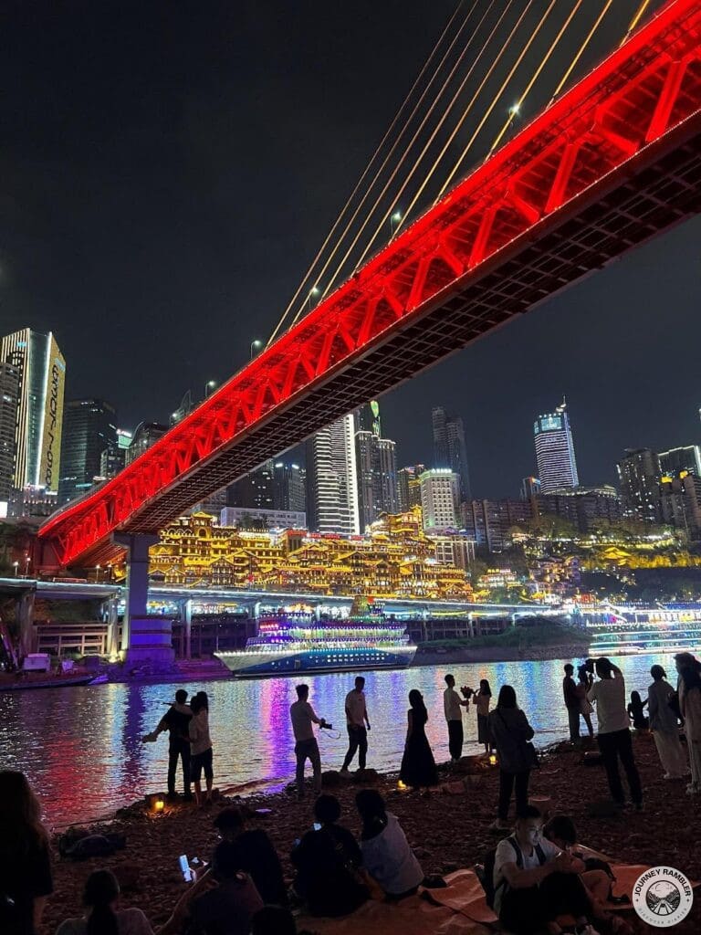 Walking Across Qiansimen Bridge Chongqing (Nighttime Photo Shooting ...