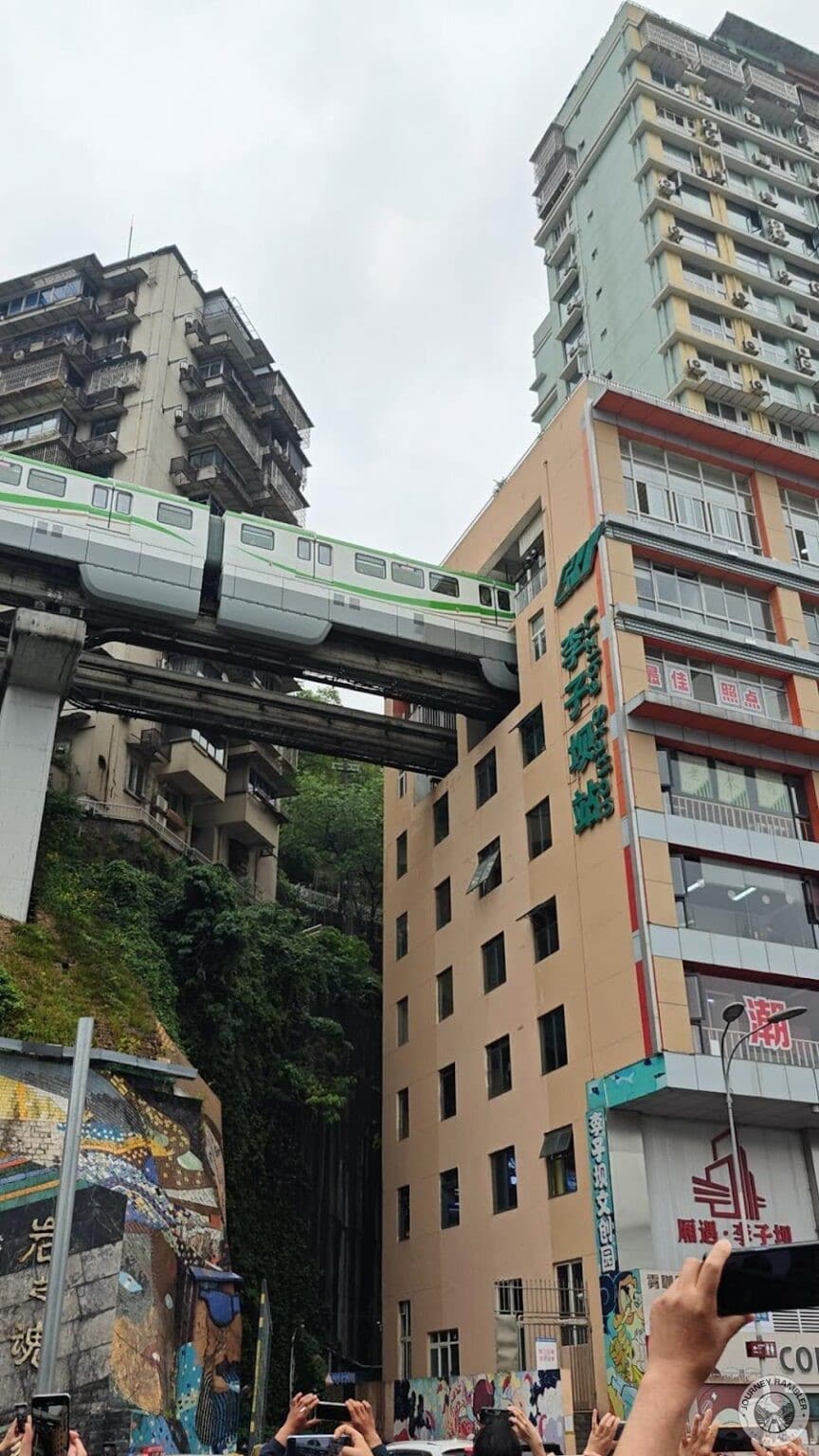I Visited Liziba Station Chongqing – The Train Goes Through a Building ...
