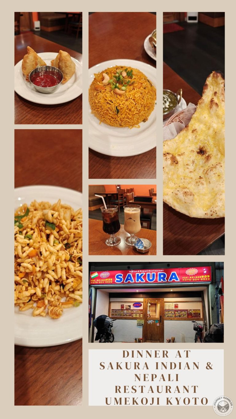 Dinner at Sakura Indian & Nepali Restaurant Umekoji Kyoto - Journey Rambler